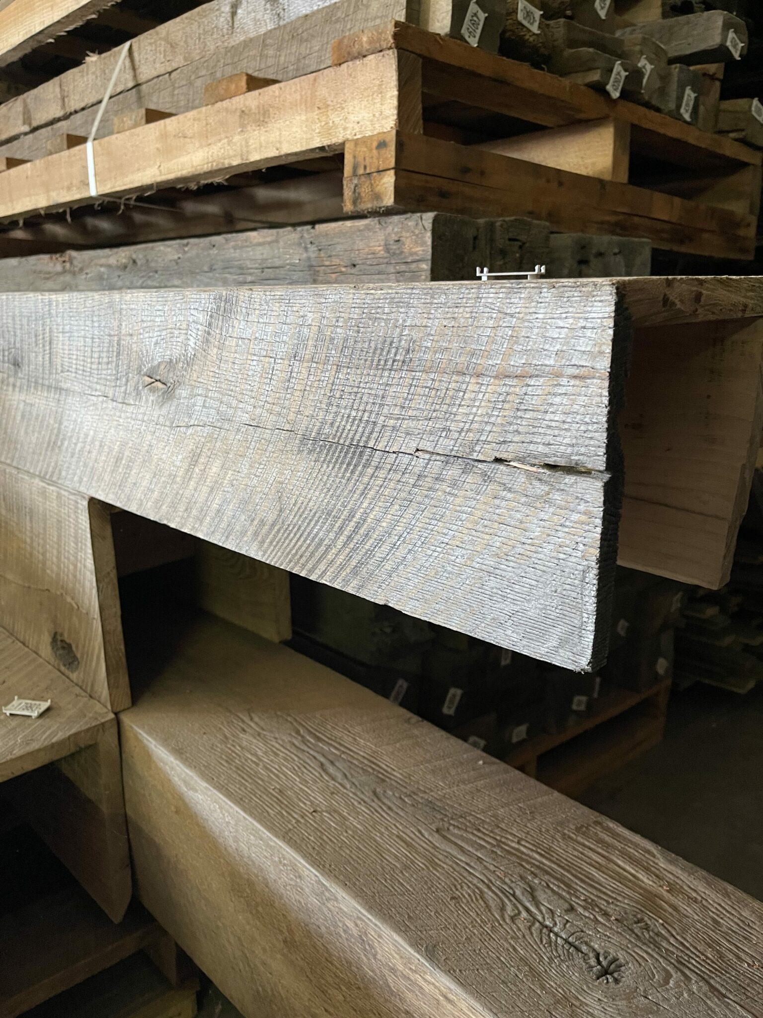 Original Face Rough Sawn Box Beams - Southend Reclaimed