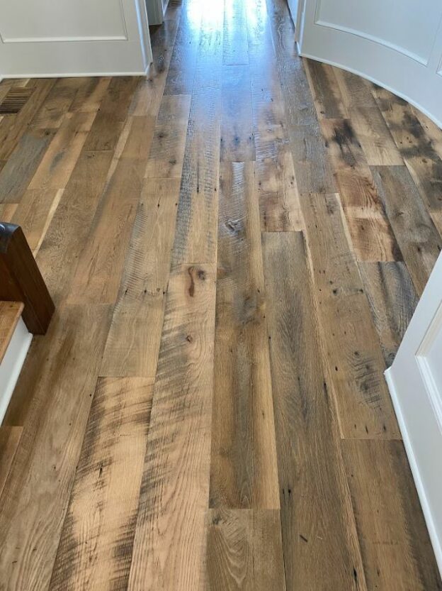 Original Face Skip Planed White Oak Flooring - Southend Reclaimed