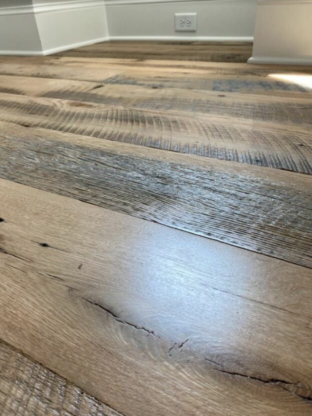Original Face Skip Planed White Oak Flooring - Southend Reclaimed