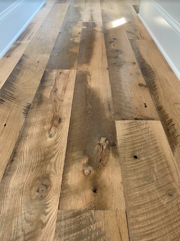 Original Face Skip Planed White Oak Flooring - Southend Reclaimed