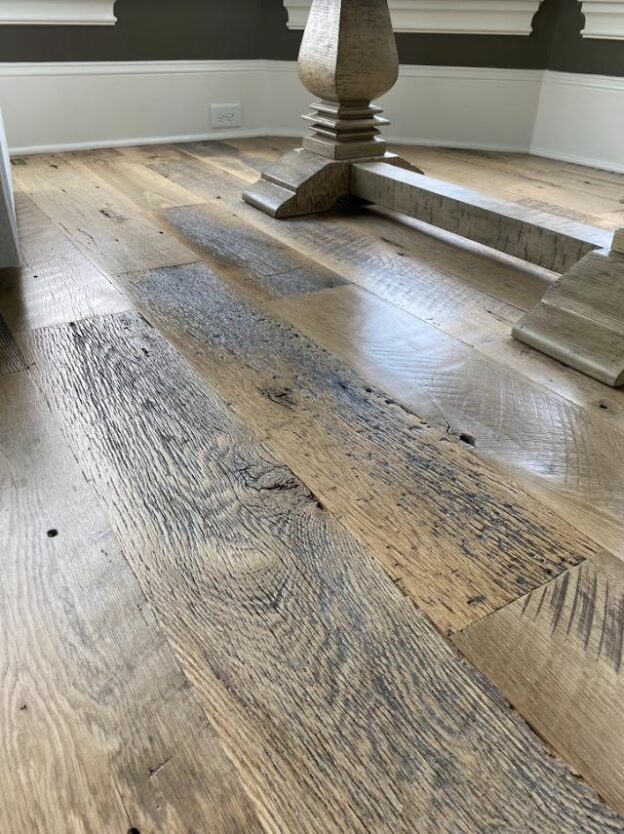 Original Face Skip Planed White Oak Flooring - Southend Reclaimed