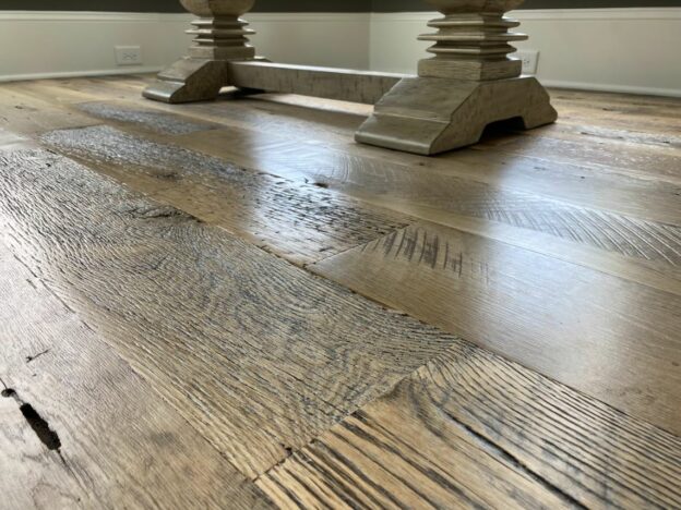 Original Face Skip Planed White Oak Flooring - Southend Reclaimed