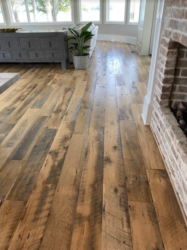 Original Face Skip Planed White Oak Flooring - Southend Reclaimed