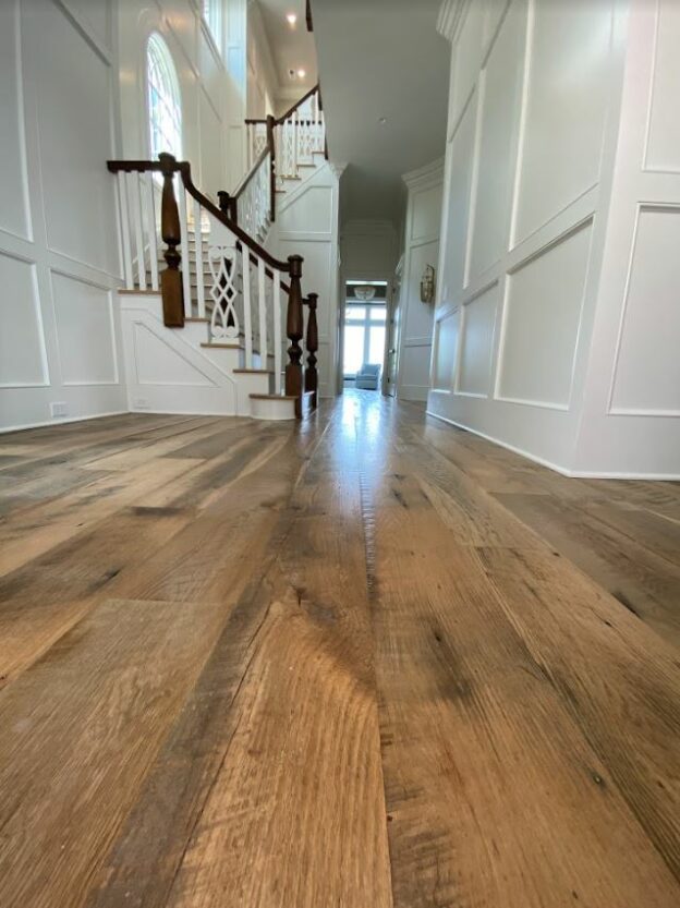Original Face Skip Planed White Oak Flooring - Southend Reclaimed