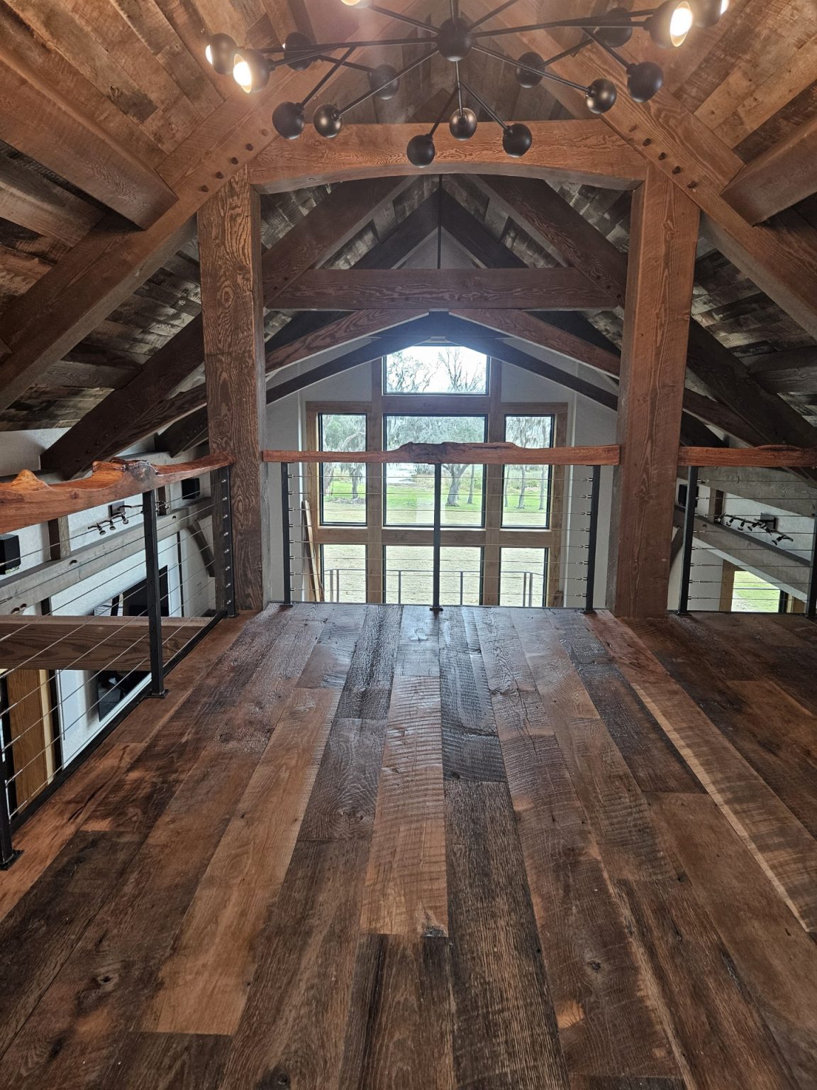 Skip Planed Oak Flooring + Ceiling Planking in Florida Home